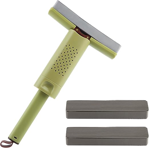 Amazon.com: Portable Mini Mop with 2 Reusable Heads, Self-Squeeze ...