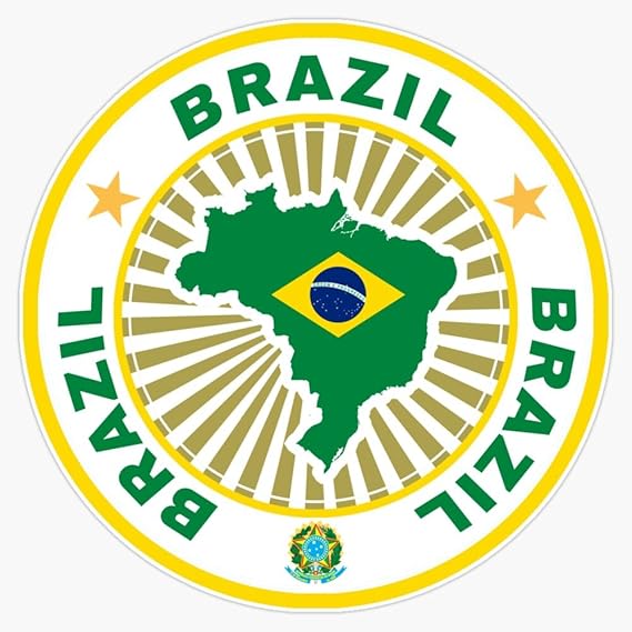 Amazon.com: Brazil Brazilian Brazil Flag Brazil Map. Sticker Bumper ...