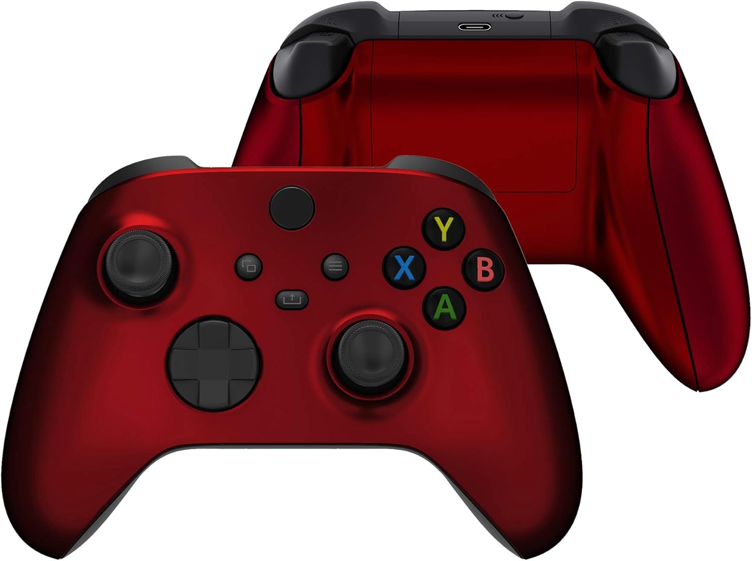 Amazon.com: eXtremeRate Scarlet Red Full Set Shell w/Battery Cover for ...