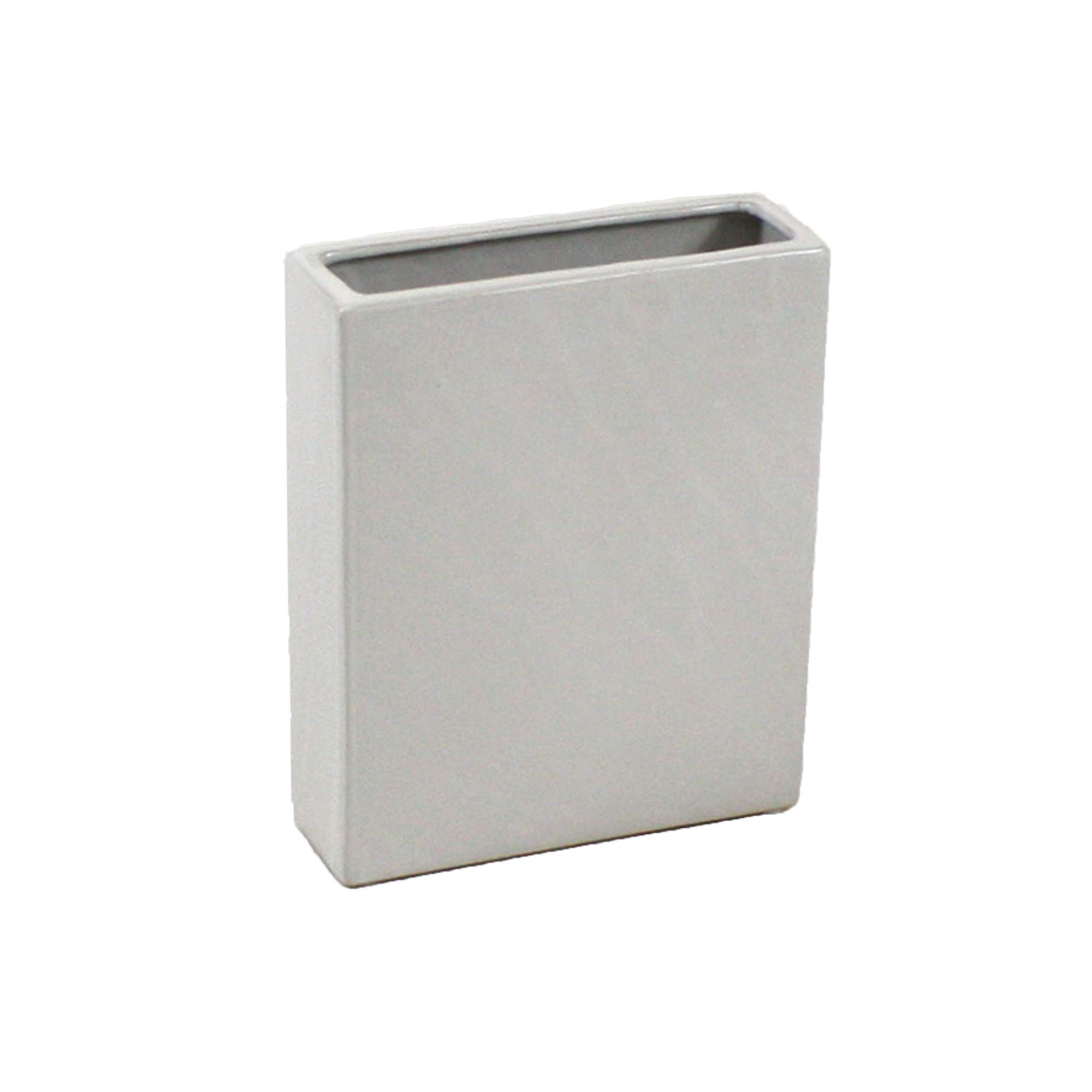 Amazon.com: WGV Rectangle Block Ceramic Vase 8" x 2.5" x 10"H White ...
