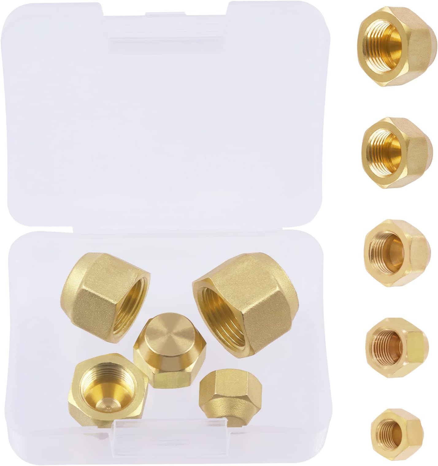 Amazon.com: MorningRo 6 Pcs Brass Flare Plug SAE 45 Degree Flare Tube ...