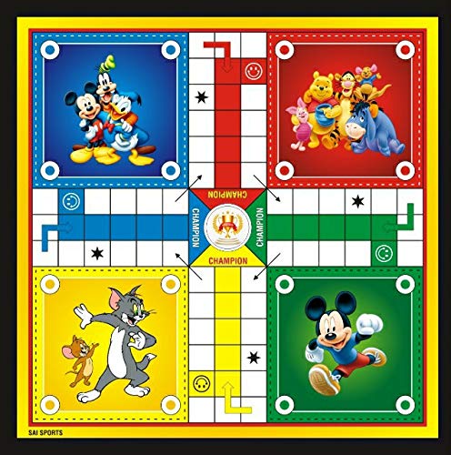Buy TS Playy 2 in 1 Ludo and Chess Board Games Cartoon Print for ...