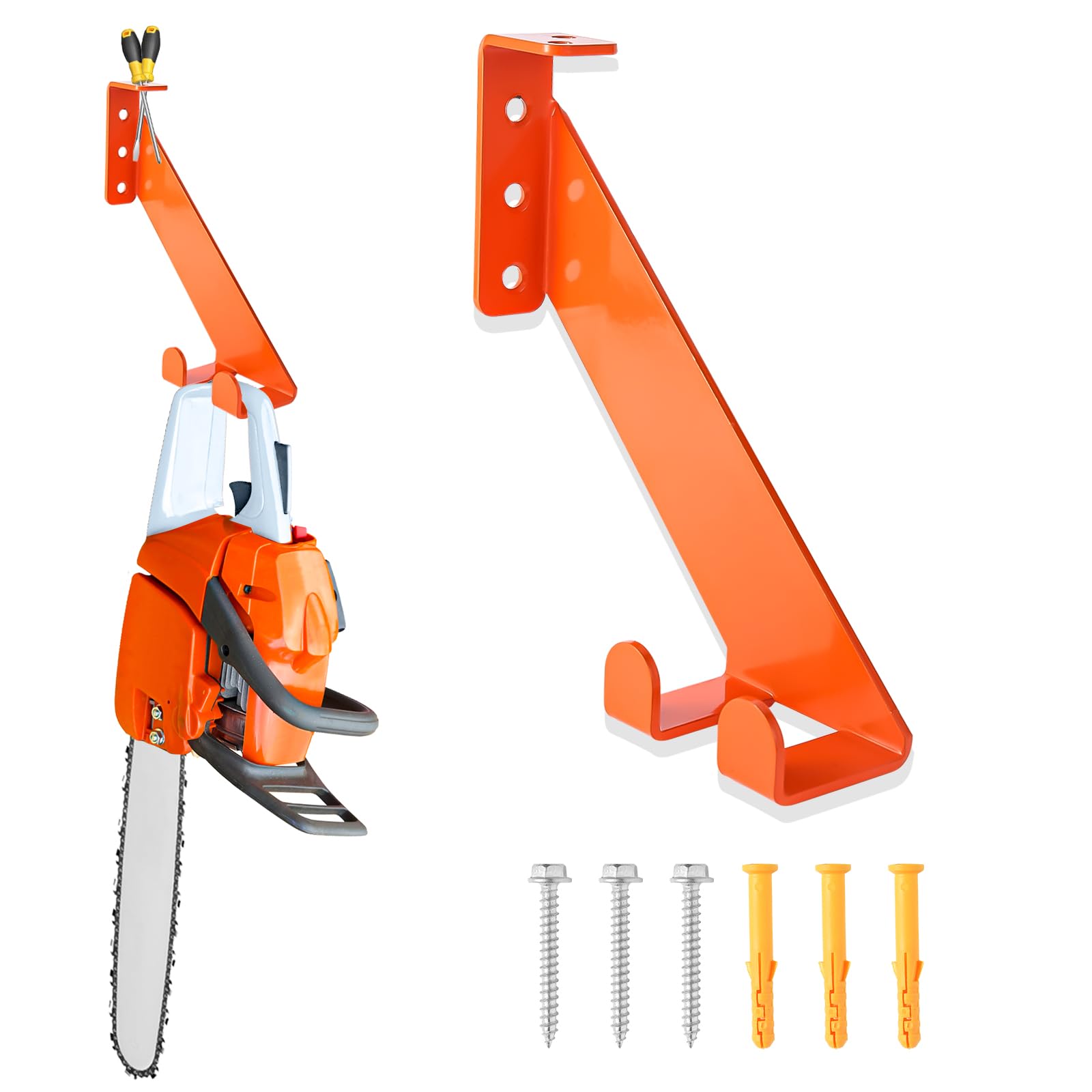Amazon.com: 3 in 1 Chainsaw Holder 10" - Heavy Duty Chainsaw Wall Mount ...