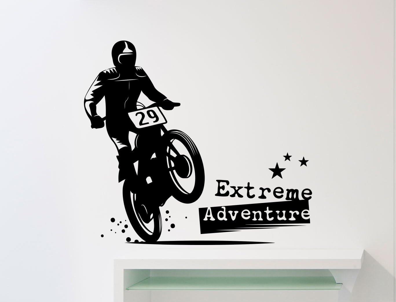 Motorcycle Racer Wall Decal Extreme Adventure Motocross Moto Sport ...