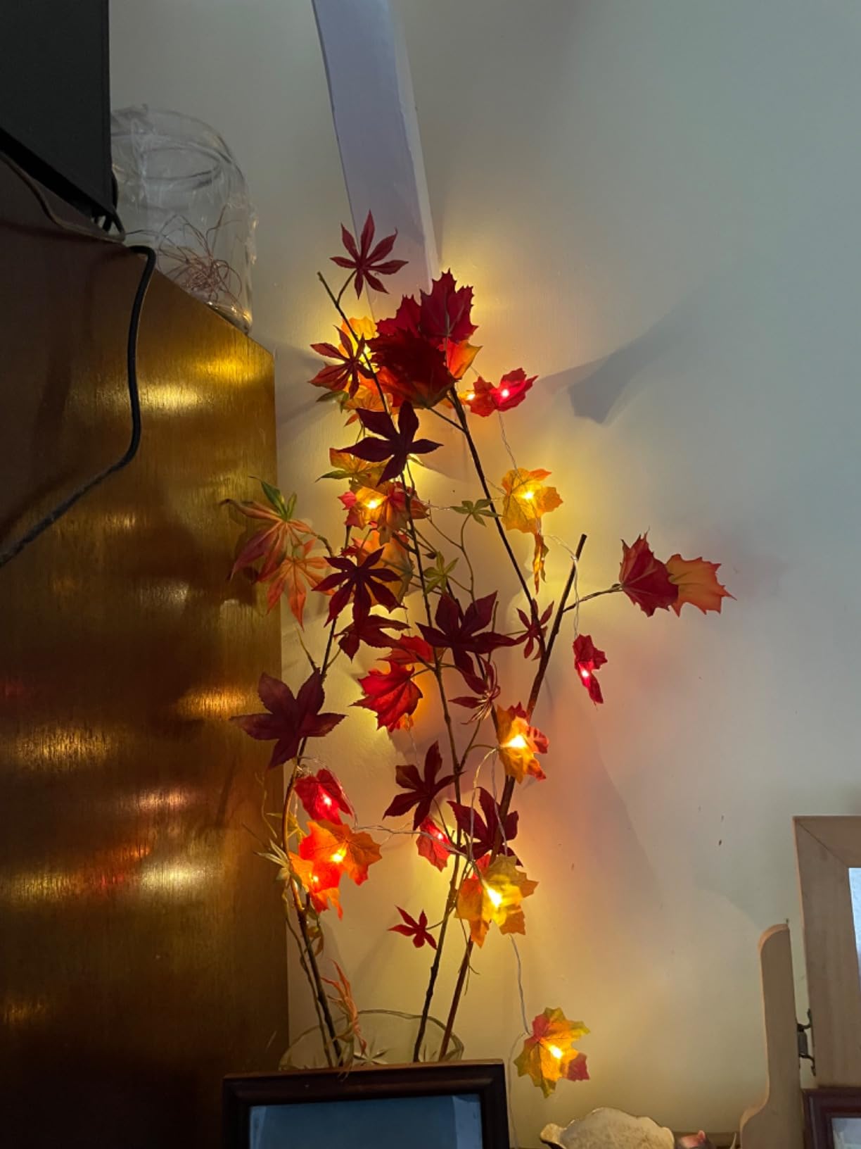 2 Pack Thanksgiving Decorations Maple Leaf Lights Multicolored, 20Ft ...