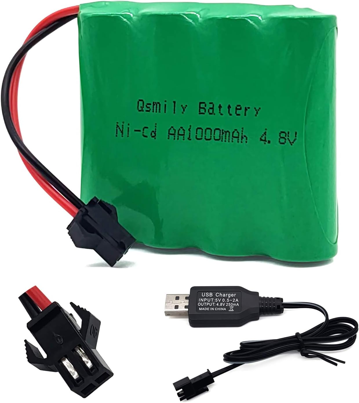 Amazon.com: Gecoty 4.8v Battery Pack, 2400mAh NiMH AA Rechargeable RC ...
