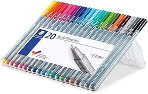 Amazon.com : Caneta Triangular, Staedtler, Fineliner Triplus, 334 SB20 ...