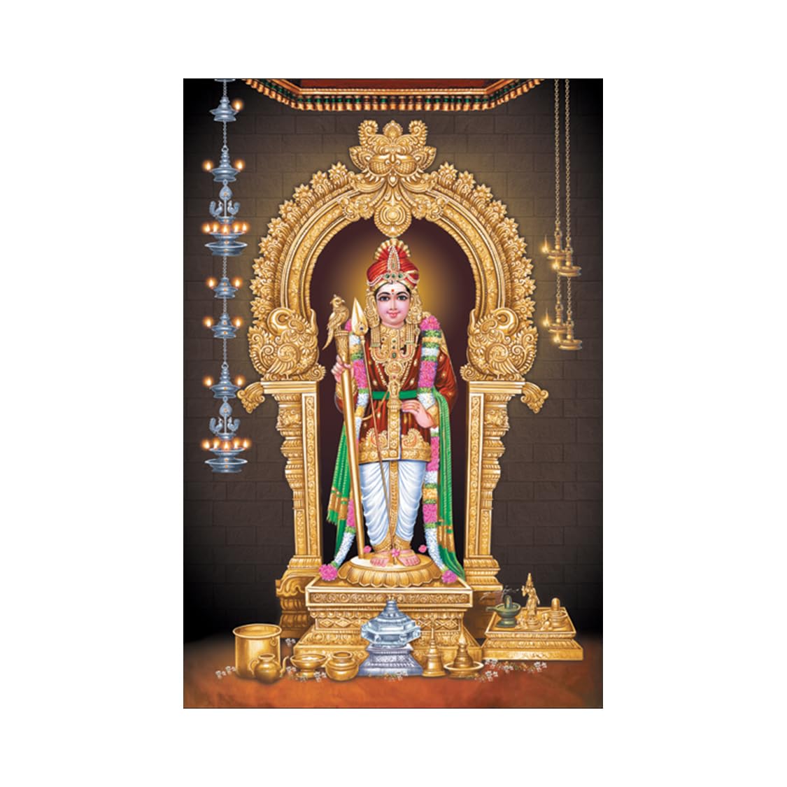 Dharvika Innovations Murugan Paintings for Living room, Murugan Poster ...