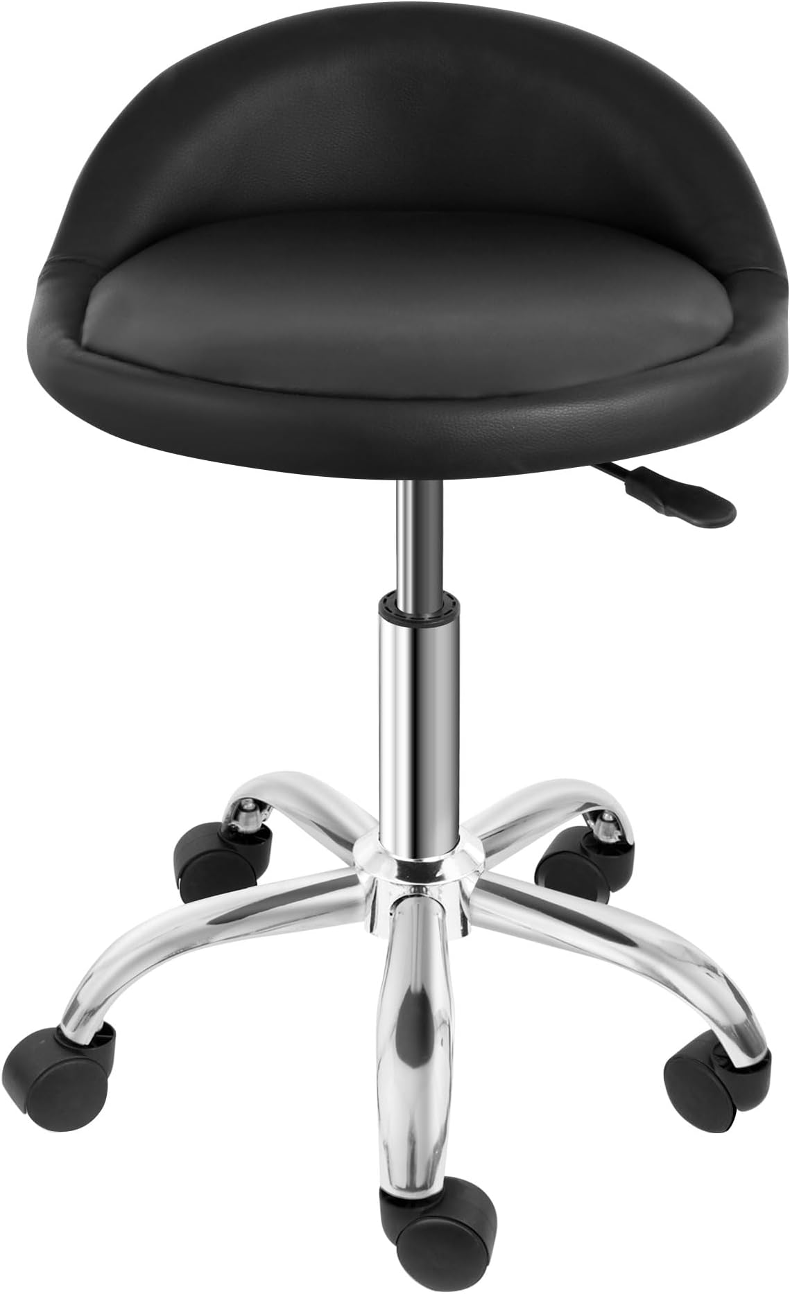 Amazon.com: HMTOT Round Rolling Stool with Wheels Height Adjustable ...