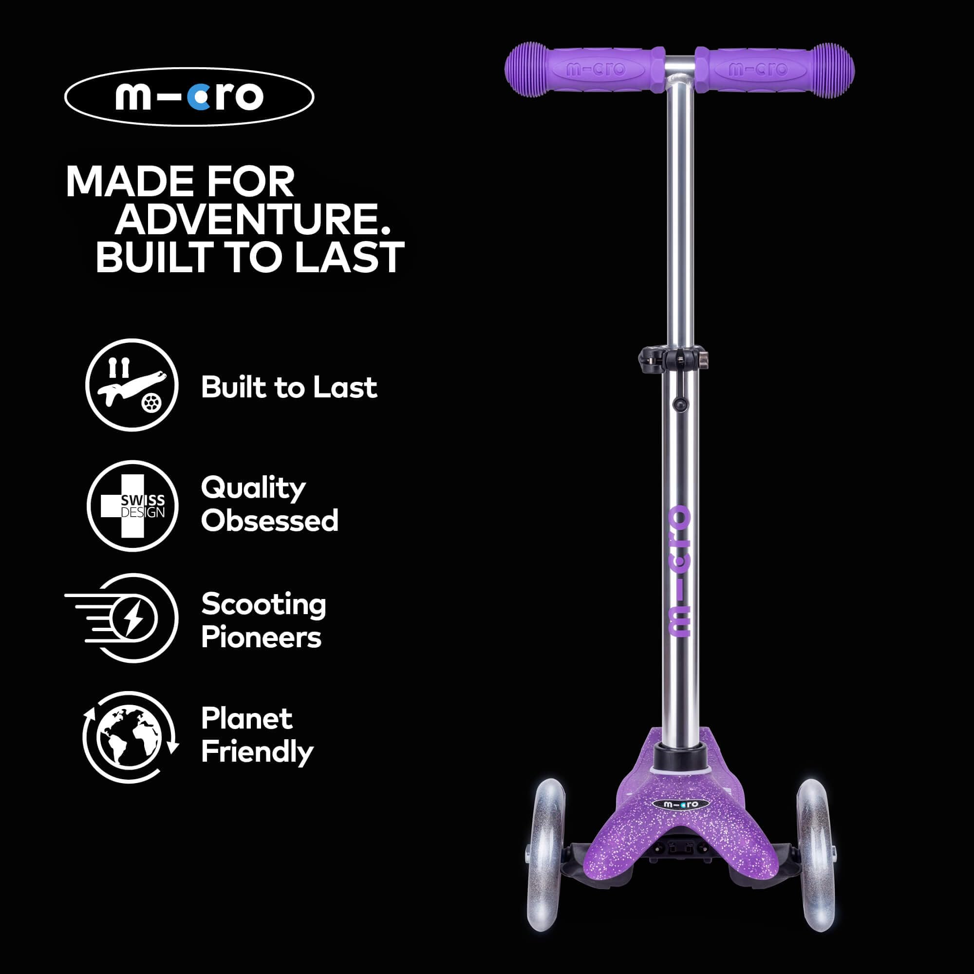 Snapklik.com : Micro Kickboard Mini Deluxe Glitter LED Scooter ...