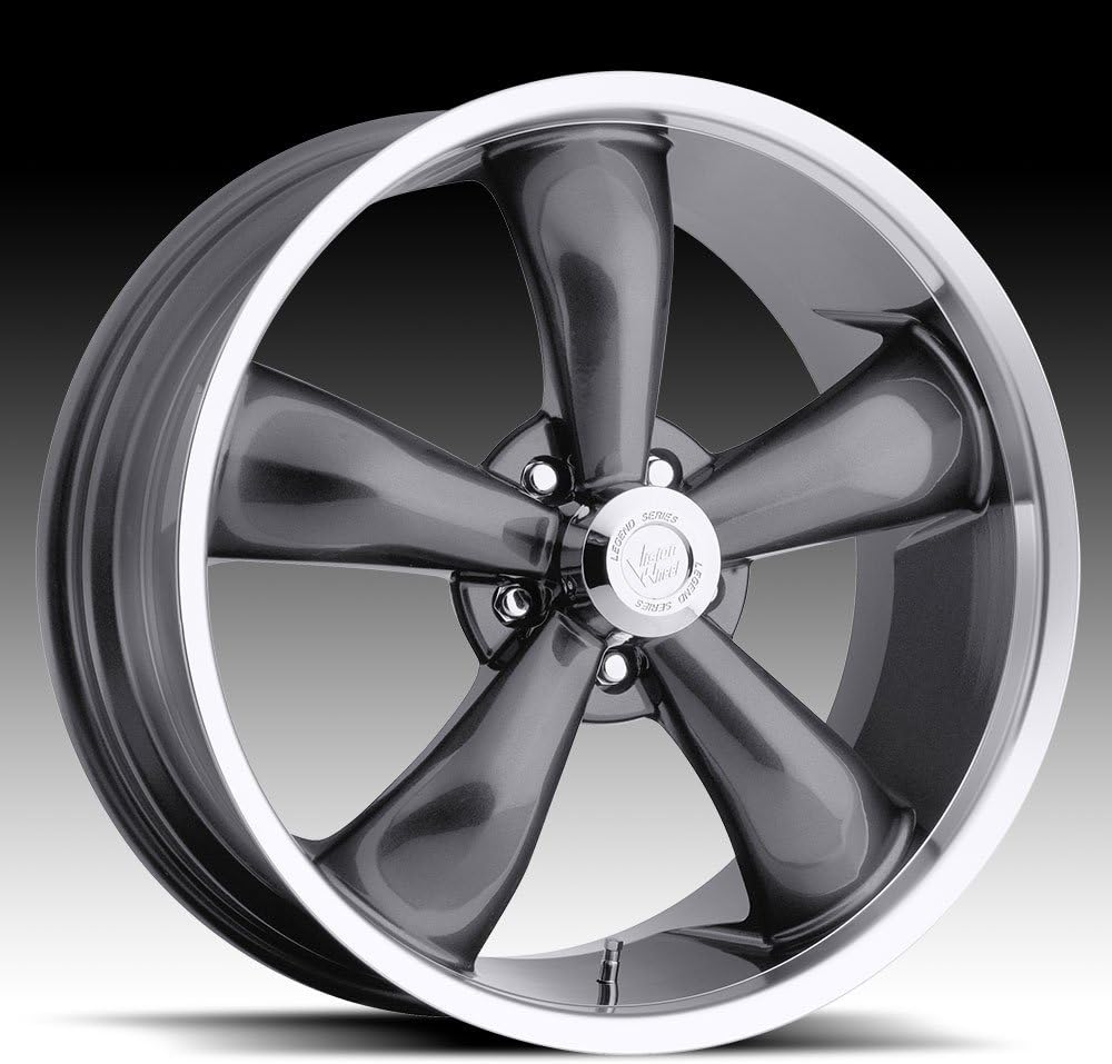 Amazon.com: Vision Legend 5 142 Series Gun Metal Machined Lip Wheel ...