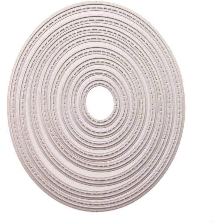 Arriettycraft 8pcsset Diffrent Size Stiched Nesting Oval Metal Cutting Dies Easter Egg Die Cuts