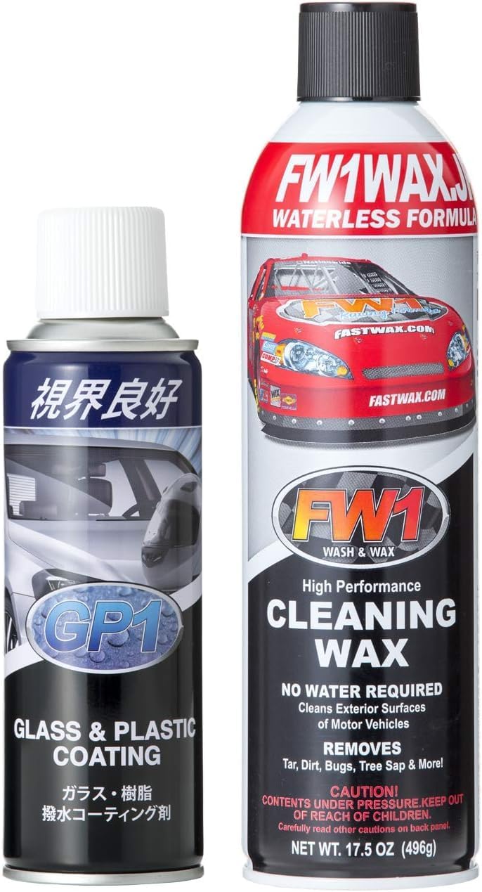 Amazon.co.jp: FW1(エフダブリューワン) 車、バイクのスプレーワックス 517ml ＋GP1（ジーピーワン）ガラス 樹脂用 撥水コーティング 204ml 洗浄 ツヤだし 防汚 ...
