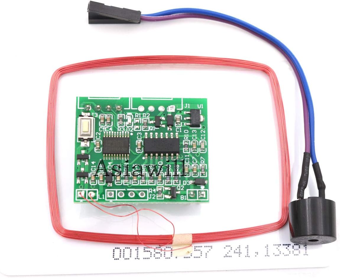 Asiawill 125K EM4100 RFID Card Reader Module/Non-Contact RF ID Card Module w/Buzzer/Coil/ID card ...