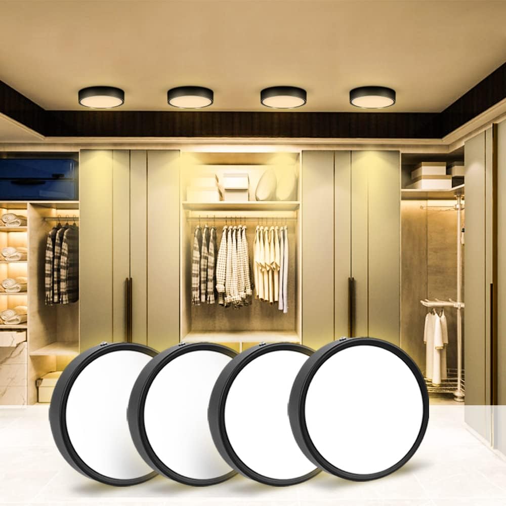 Lampara de Techo LED 4 Piezas,SILAMPDI 15W 4000K 12cm Plafones para ...