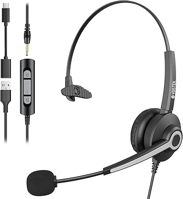Amazon.com: Arama Wireless Headset with Microphone, On Ear Headphone ...