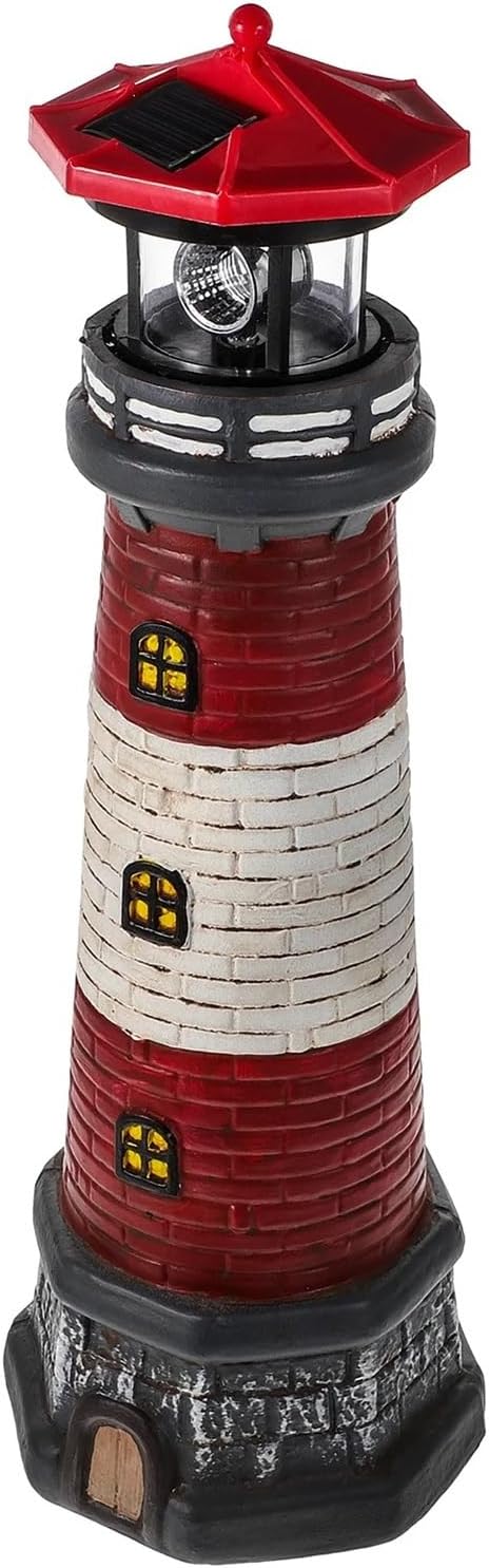 Amazon.com: QLWAHK Solar Powered Lighthouse 15 Tall Solar Lighthouse ...
