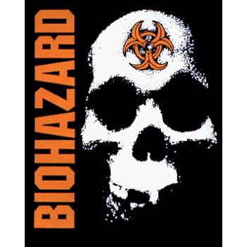 Amazon.com: Biohazard - Logo with Skull on Black - Sticker / Decal ...