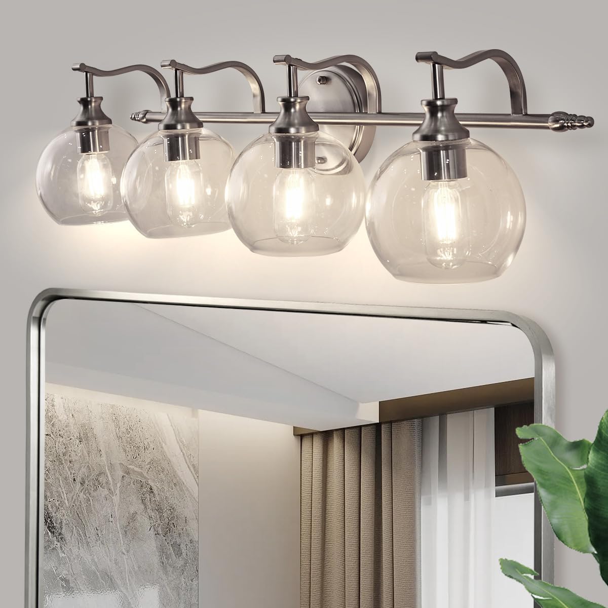 ANDY STAR Bathroom Light Fixtures, Brushed Nickel Vanity Light for ...