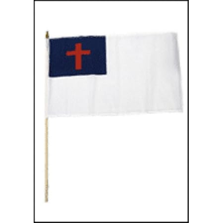 Amazon.com : US Flag Store Christian Stick Flag, 12 by 18-Inch ...