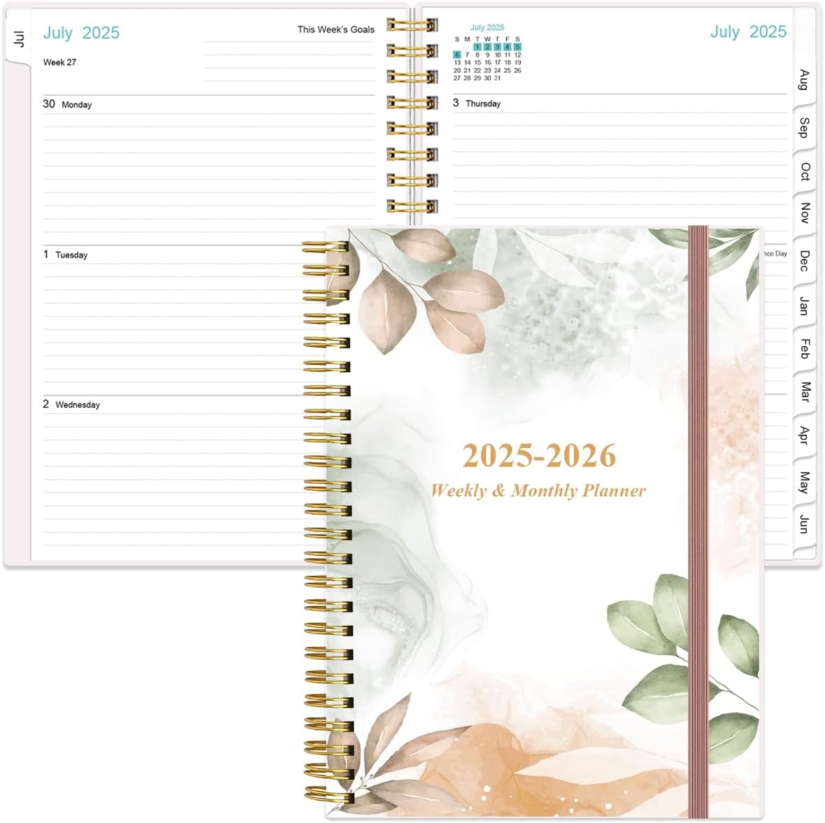 2025 Planner - A5 Weekly & Monthly Planner & Journal to Track Goals ...