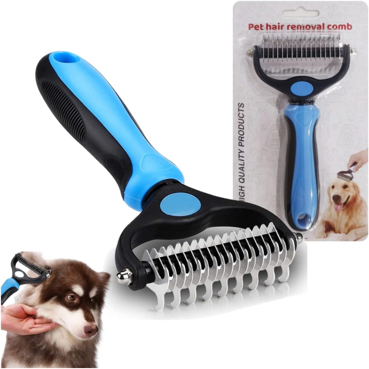 Mikki Dog, Cat Matt Breaker Rake - Matt and Tangle Remover - De-Matting ...