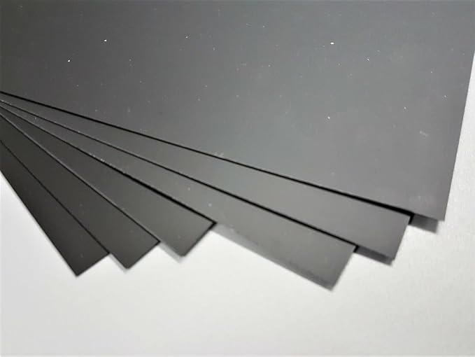 Plastic Sheet High Impact Polystyrene Plasticard Black 0.50 & 0.75mm ...