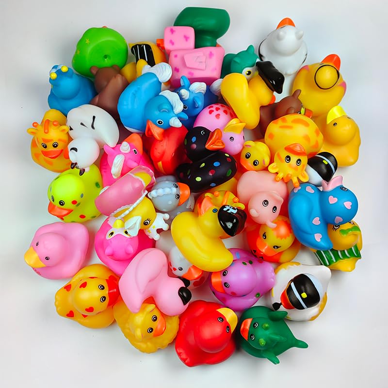 Amazon.com: Assorted Rubber Duck Small Rubber Ducks in Bulk Baby Shower ...