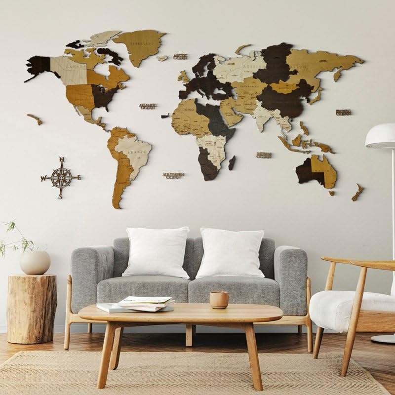 World Map In Bedroom
