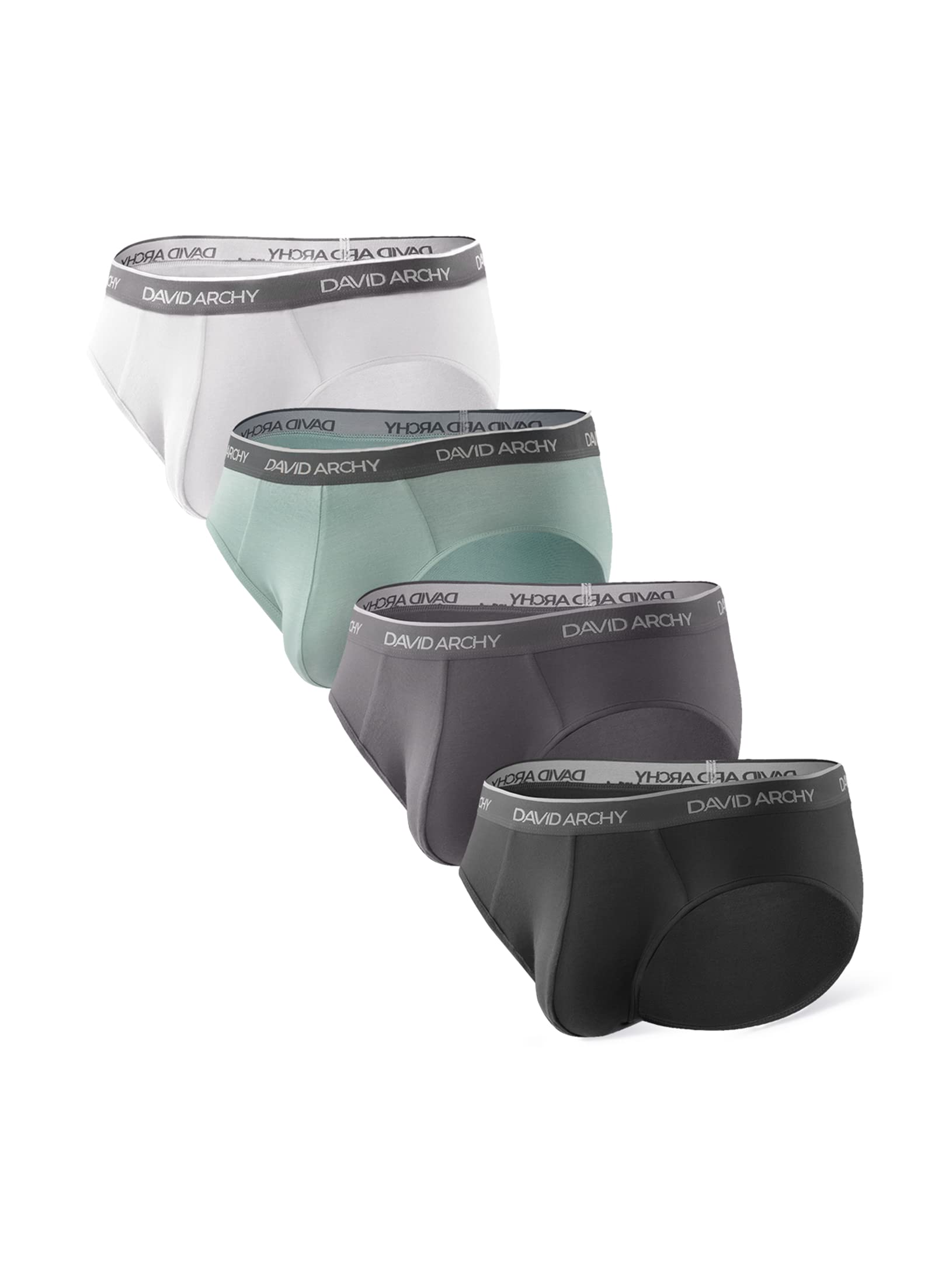 DAVID ARCHY Men's Underwear Bamboo Rayon Breathable Super Soft Comfort ...