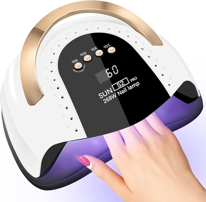 Amazon.com: 268W UV LED Nail Lamp, LKE Nail Dryer for Gel Polish, 4 ...