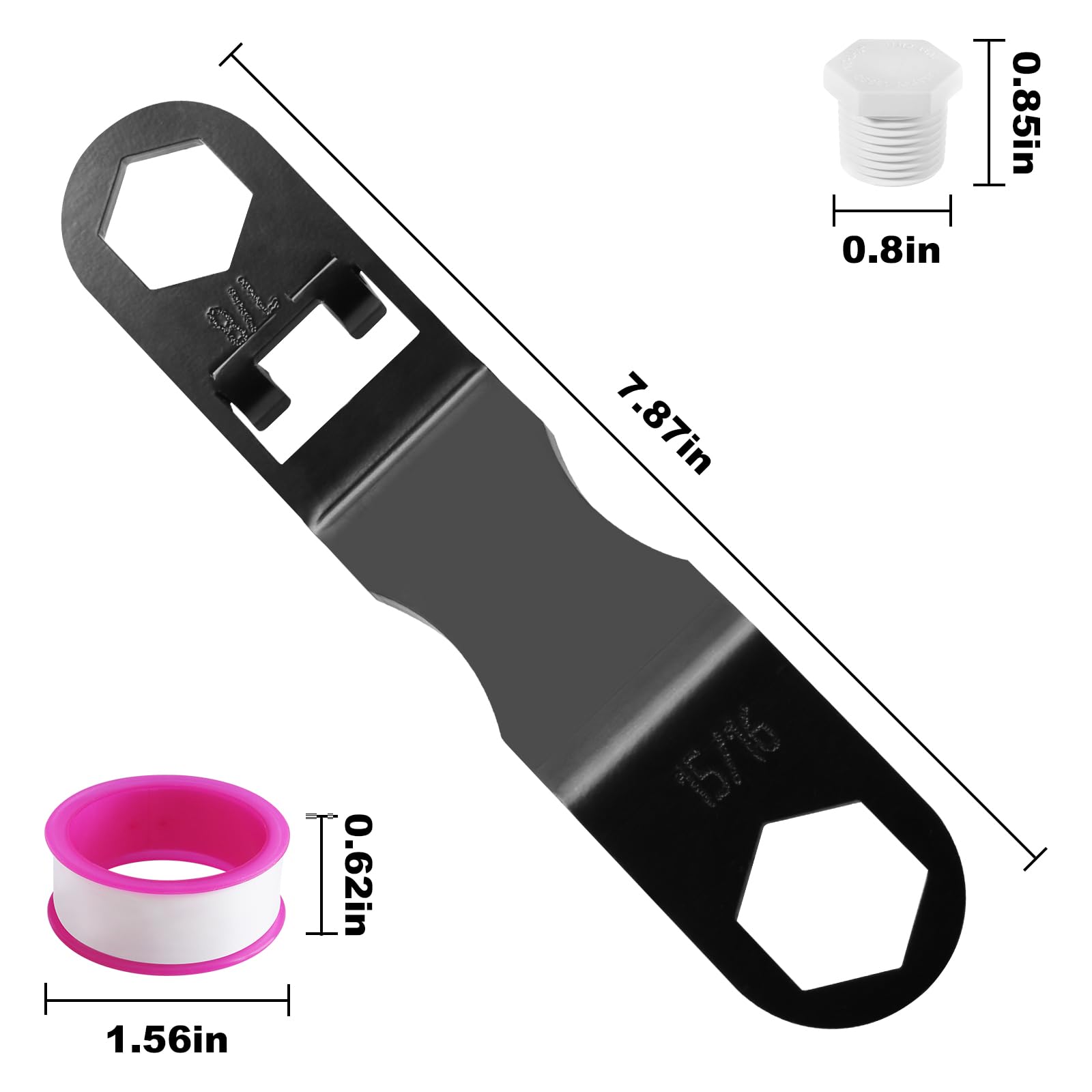 Snapklik.com : RV Water Heater Drain Plug And Wrench Kit, For 7/8" & 15 ...