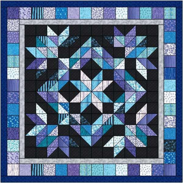 Amazon.com: Material Maven Quilt Kit Midnight Reflections King/Precut ...