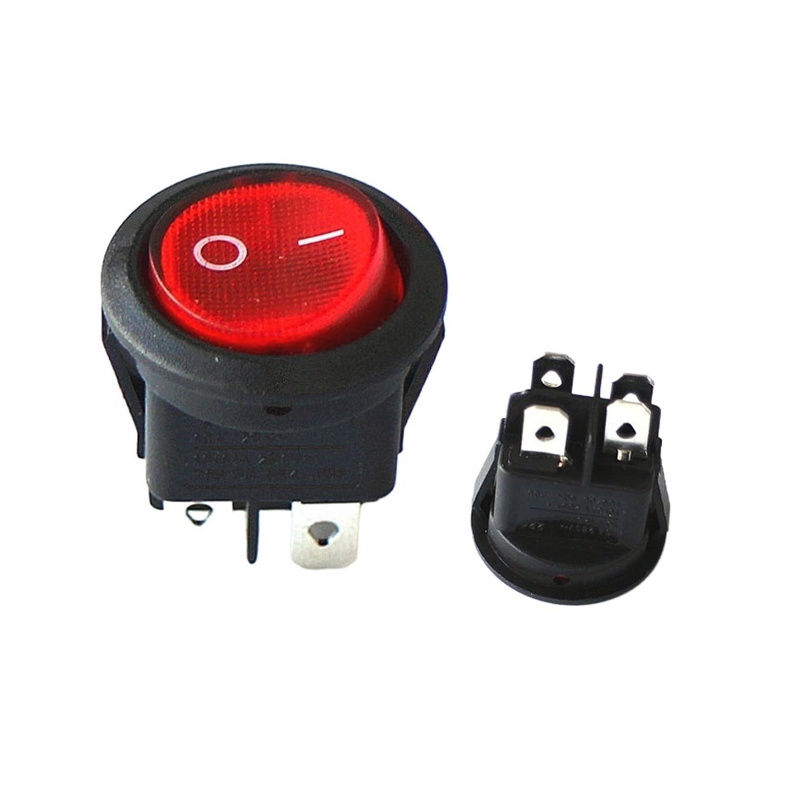 Snapklik.com : 1PCS KCD1 20MM Round Rocker Switch Square Base 4-pin AC ...