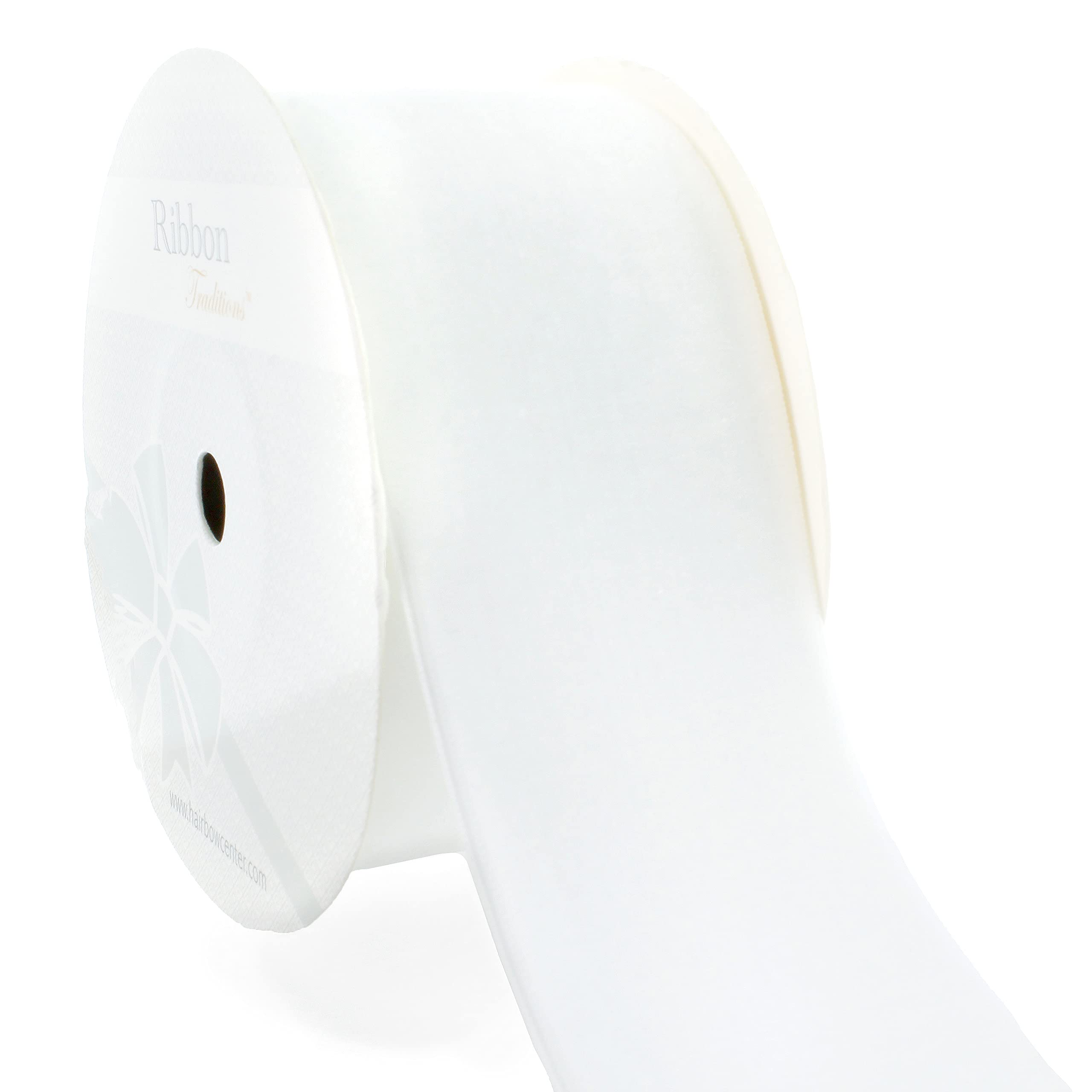 Amazon.com: HBC 2" Velvet Ribbon 029 White - 5 Yards