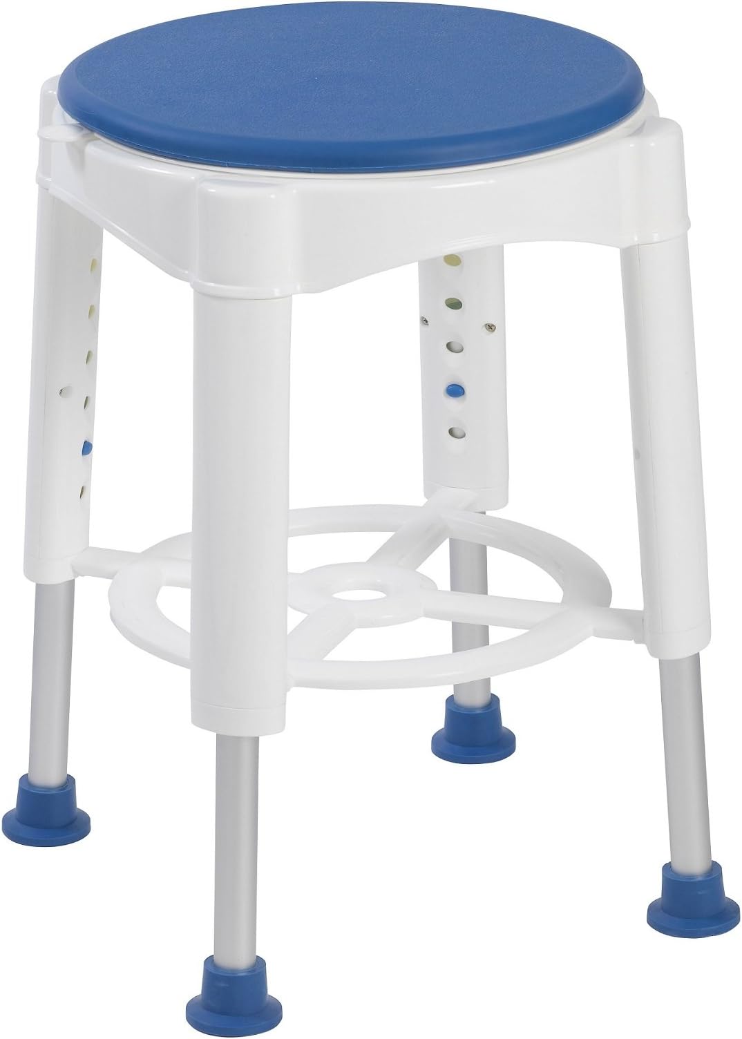 Round Shower & Bath Stool, With Swivel Rotating Seat - Height ...