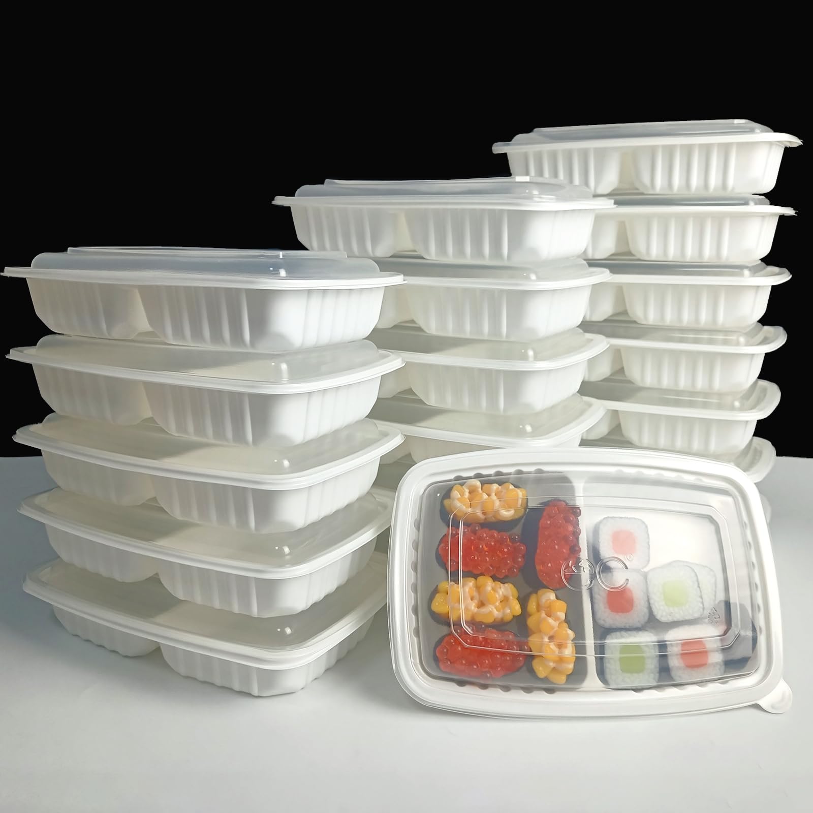 Amazon.com: Tabergpak 140 Pieces Meal Prep Containers Reusable 2 ...