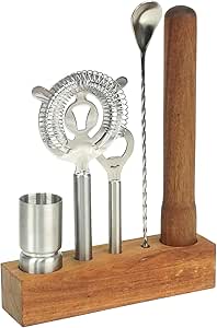 Amazon.com: Muddler Cocktails Set - 6-Piece Bartender Kit (Muddler ...