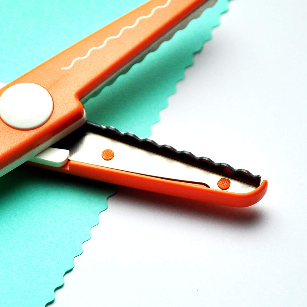 Snapklik.com : Kids Craft Scissors For Age 4-8, Extra Safe Decorative ...