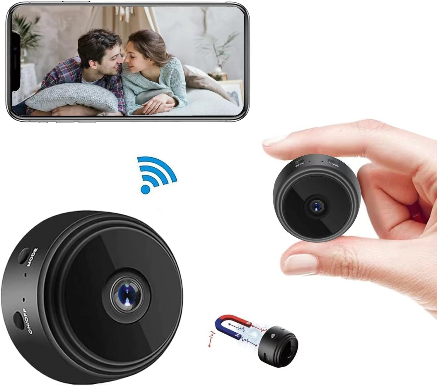 Zeerkeer Mini Spy Camera Recorder Full HD 1080P Magnetic Spy Cam ...