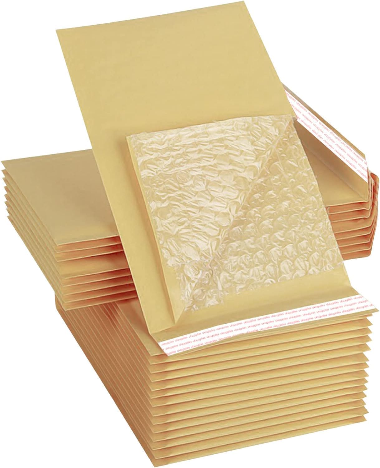UK SUPPLIES LIMITED Gold Bubble Padded Envelopes with Peal & Seal Ideal ...