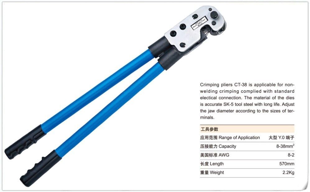 Saipwell CT-38 copper tube terminal crimping tool BS standard type ...