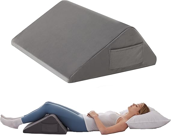 Amazon.com: Knee Pillow for Back Sleeping, Leg Pillow Knee Wedge Pillow ...