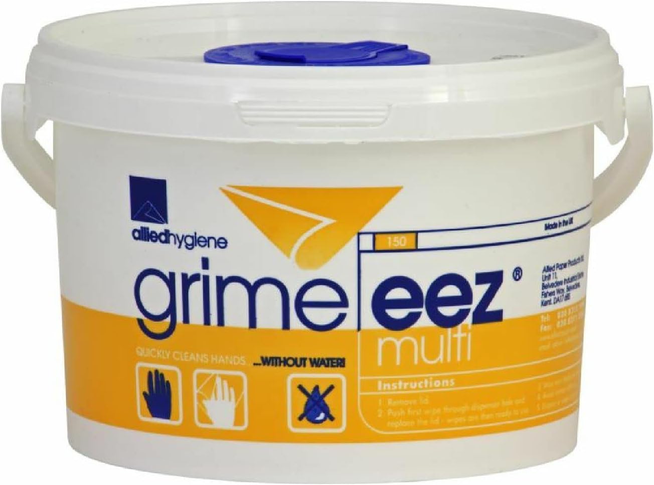 grime eez Multi Purpose Wipe (Tub 150 Sheets) : Amazon.co.uk: Business ...
