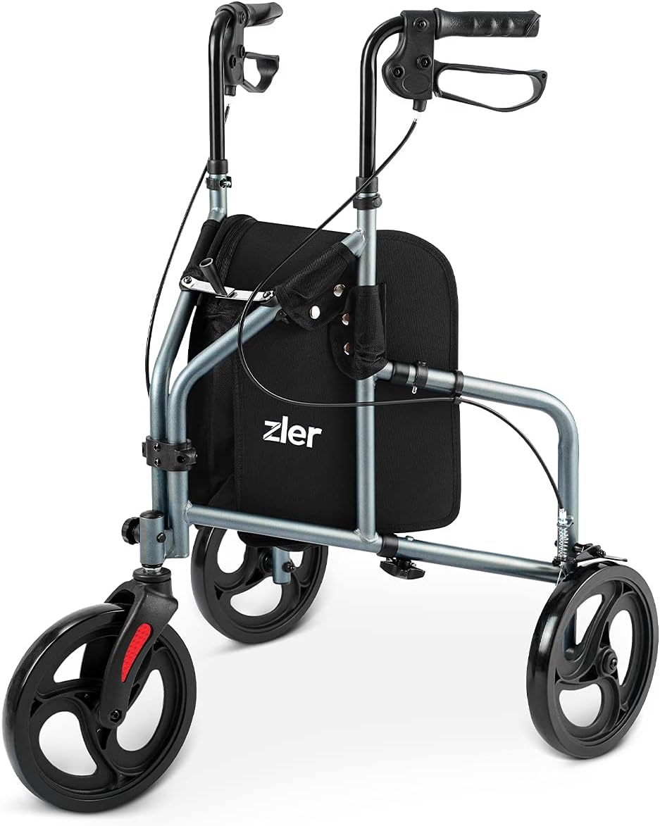 Amazon.com: Vive Mobility 3 Wheel Walker - Three Wheeled Rollator for ...