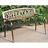 Amazon.com : Leigh Country Metal Outdoor Bench, Welcome Design ...