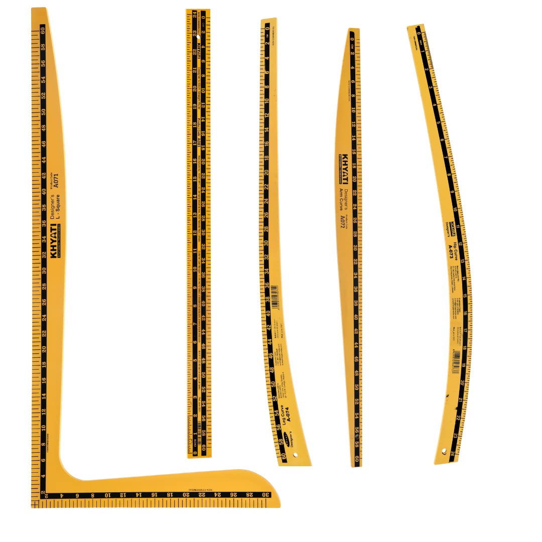 Buy Khyati Stationery Redesigned Fashion Designing Scale Set of 5- L ...