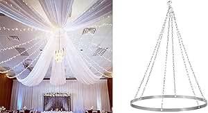 Amazon.com: FUHSY Wedding Ceiling Drapes White Ceiling Draping Hanging ...
