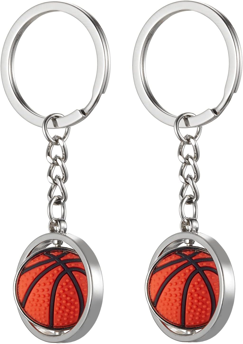 Amazon.com: IMIKE Metal Keychain Fashion Cute Rotating Soccer Football ...