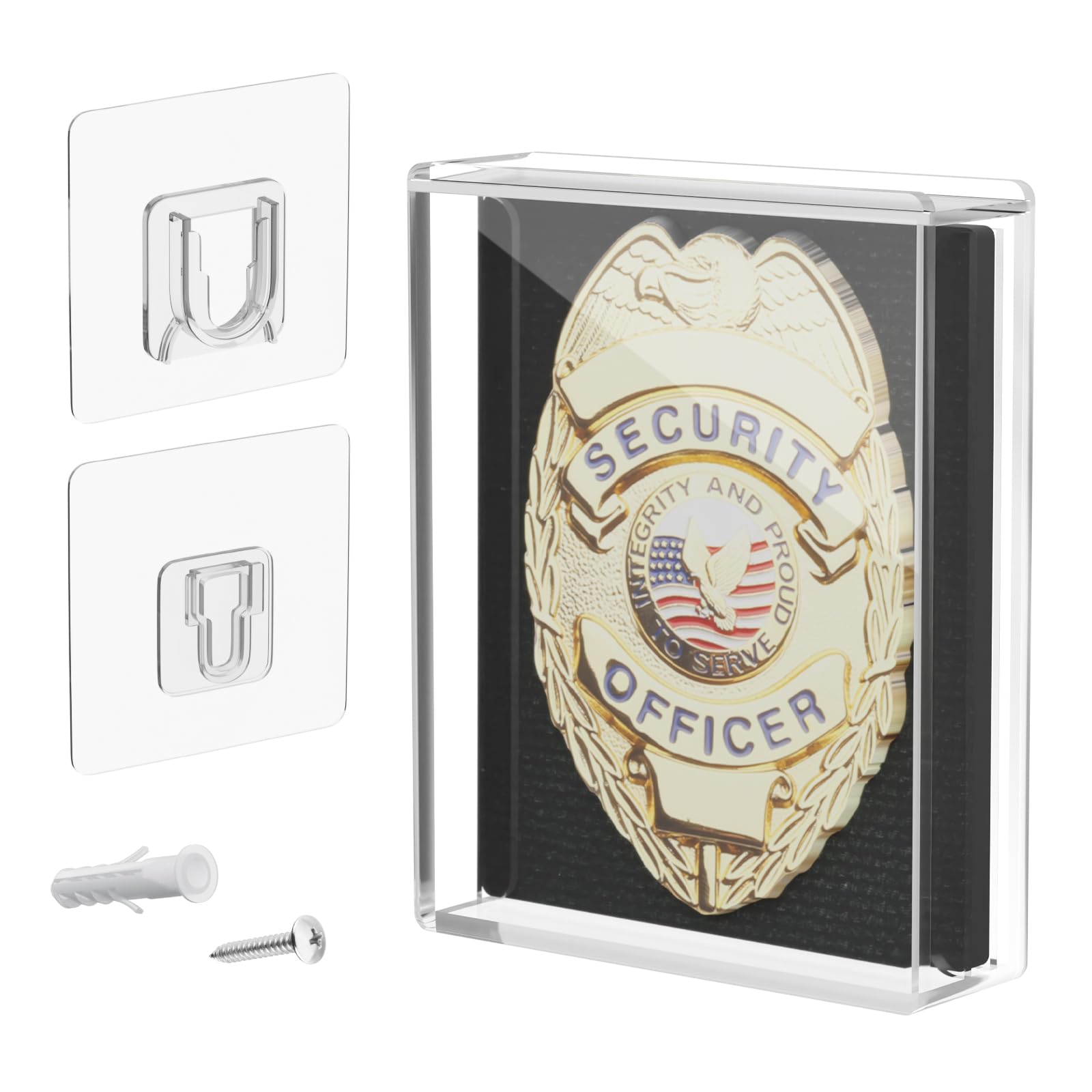 Snapklik.com : Acrylic Badge Display Case, Dustproof Badge Collection ...